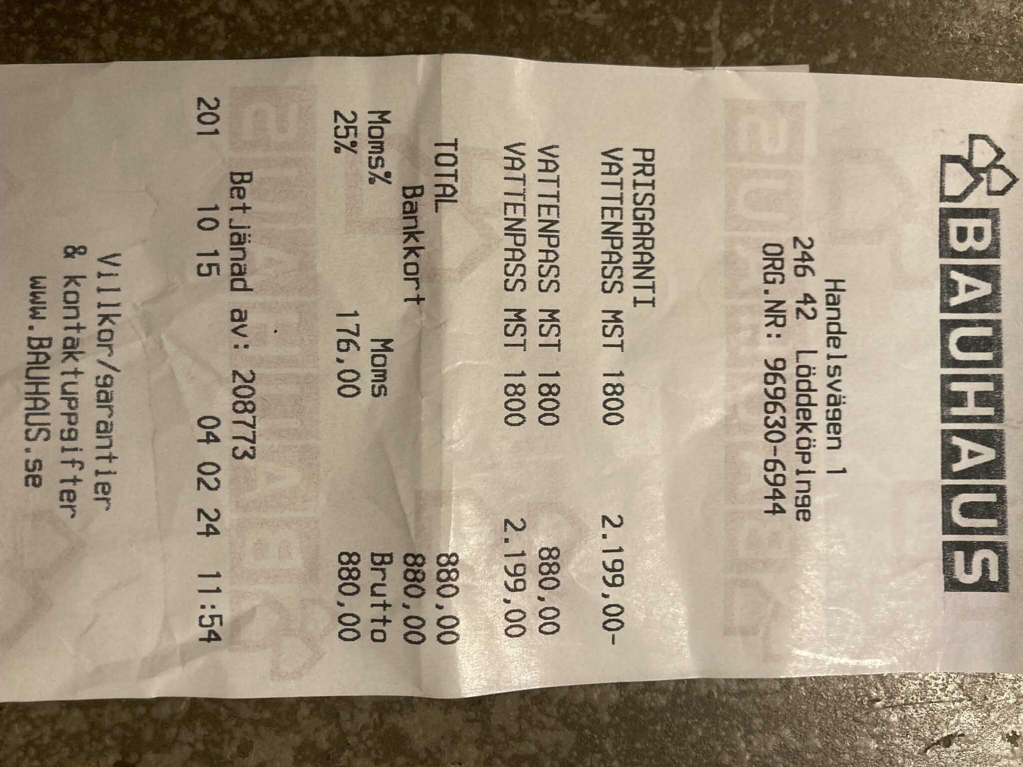 Hantverkare vill ha kvitto på material jag köpt | Byggahus.se