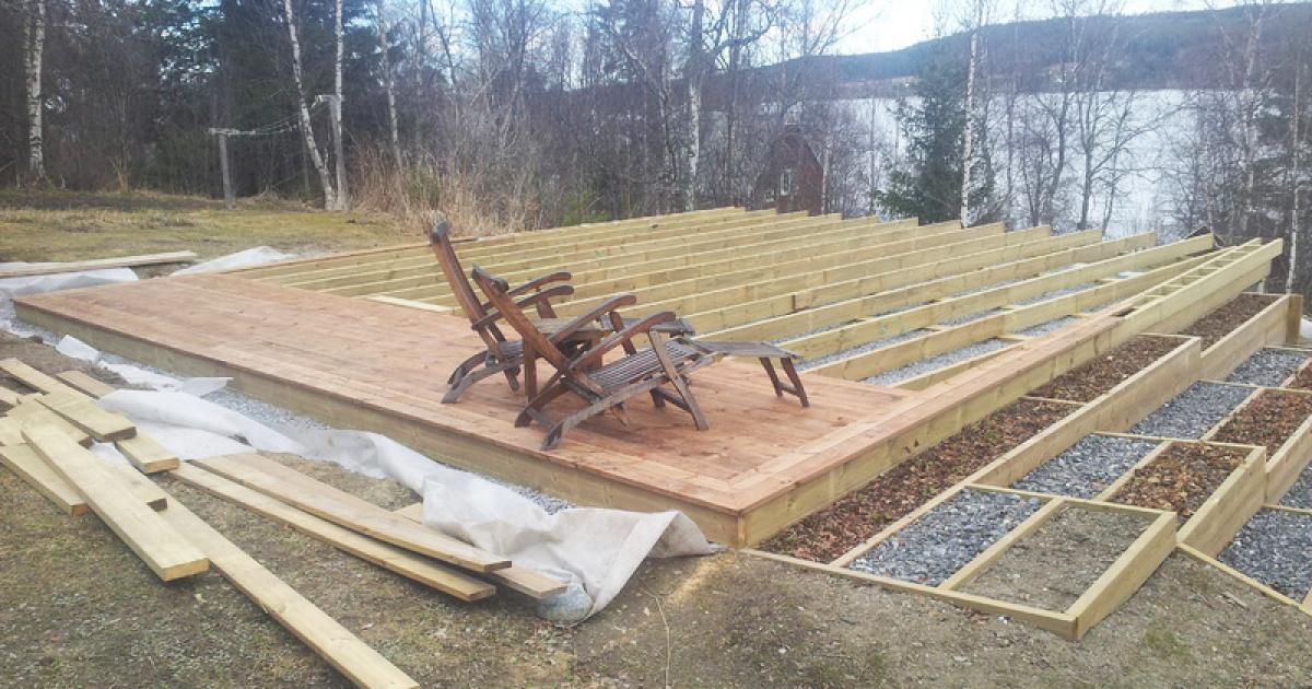 Plintar och grundläggning till altanen | Byggahus.se